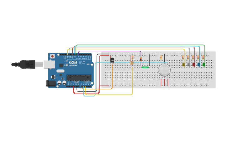 Circuit design Embalagem IoT | Tinkercad