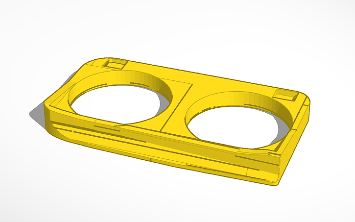 3D design GX470 Cupholder Insert - friction fit - Tinkercad
