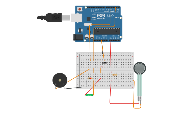 Circuit design Earthquake sensor(land and water) - Tinkercad