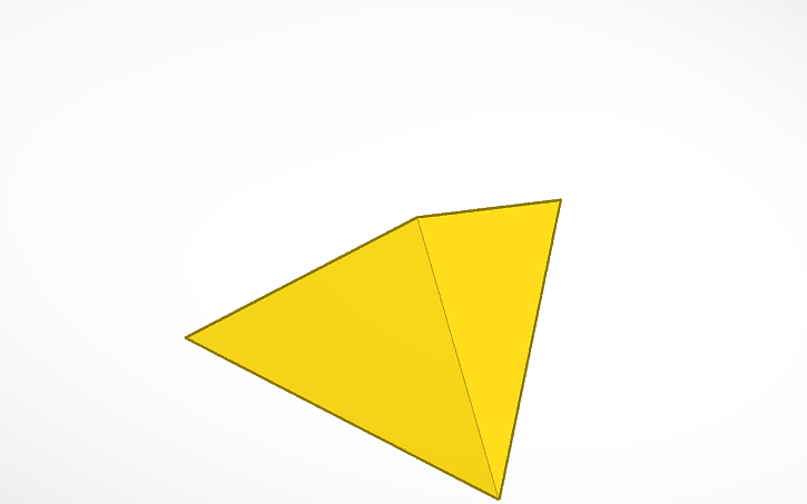 3D design Triangular Base pyramid - Tinkercad