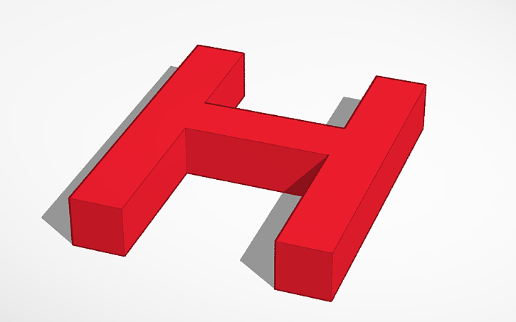 3D design Spencer's Letter H - Tinkercad