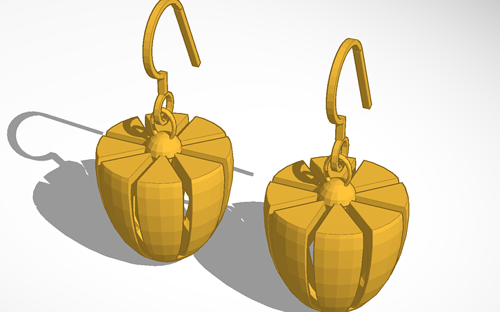 3D design Earrings VI By JENN #Earrings - Tinkercad