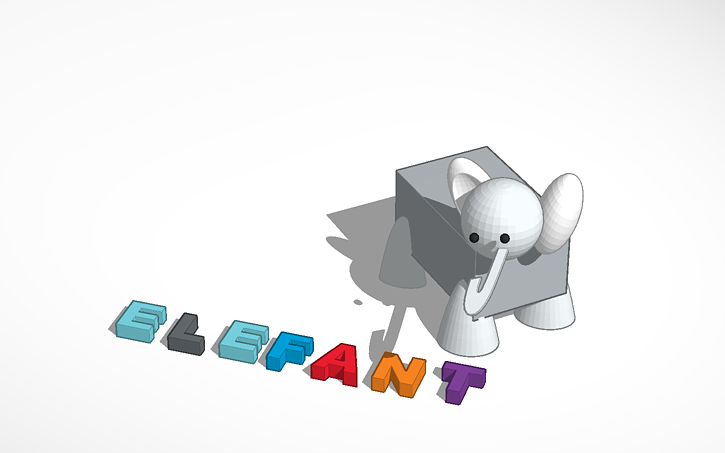 3D design elefant | Tinkercad