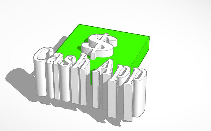 3D design Cash App - Tinkercad