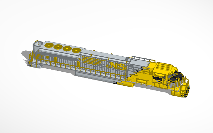 3D design Diesel Locomotive SD80ACC A unit - Tinkercad
