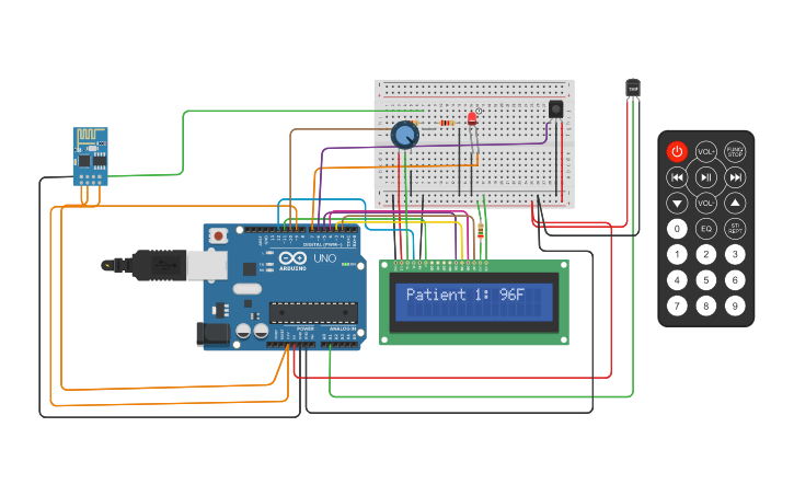 Circuit Design Health Monitoring System Tinkercad