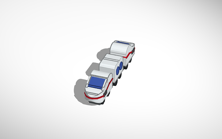 3D design ICE-3 train - front-middle-back | Tinkercad