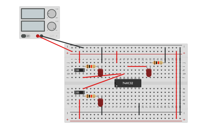Circuit design chip 7432 | Tinkercad