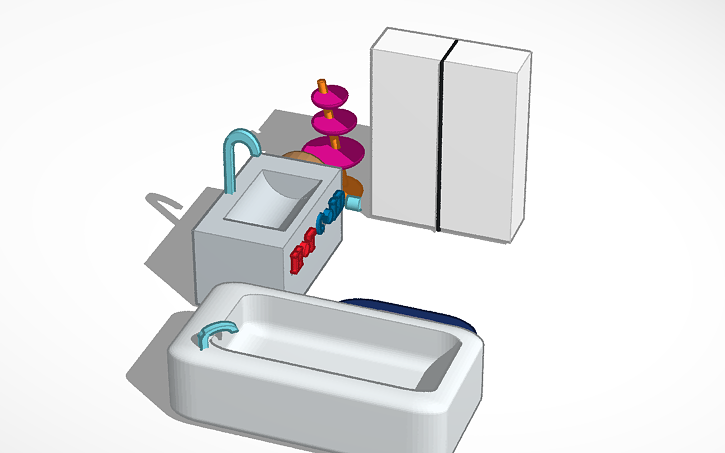 3D design Bathroom - Tinkercad