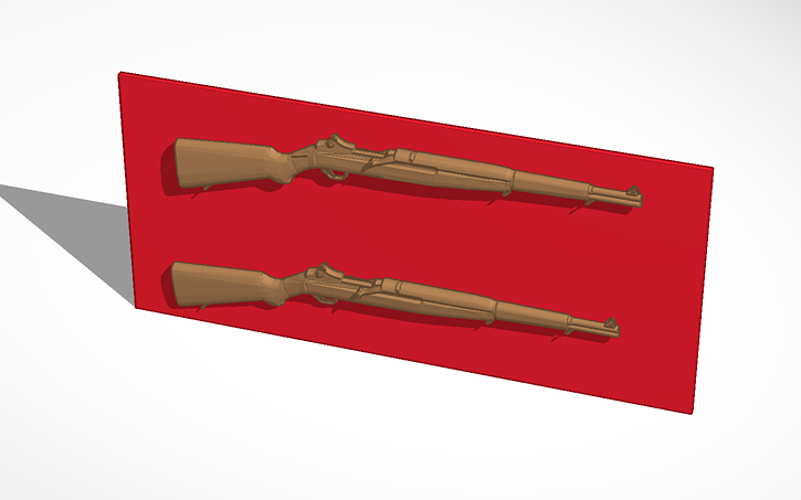 3D design gun rack - Tinkercad