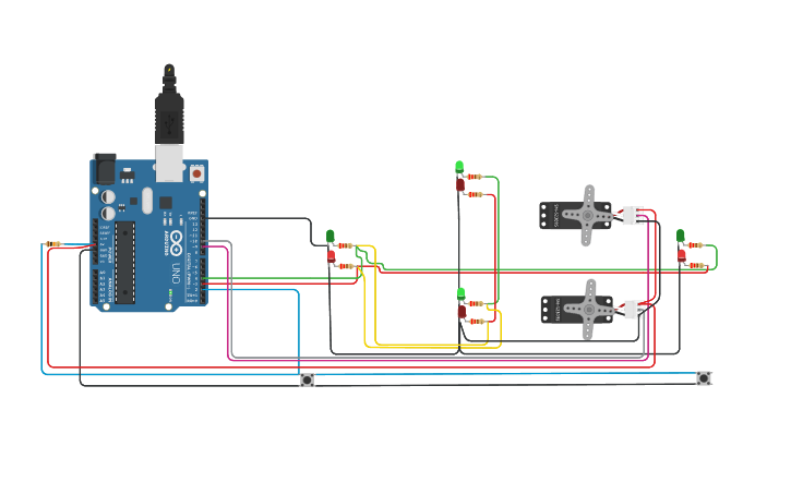 Circuit design ELE217_2016_Train-passing | Tinkercad