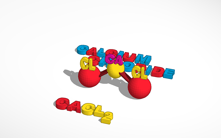 3D design calcium chloride | Tinkercad