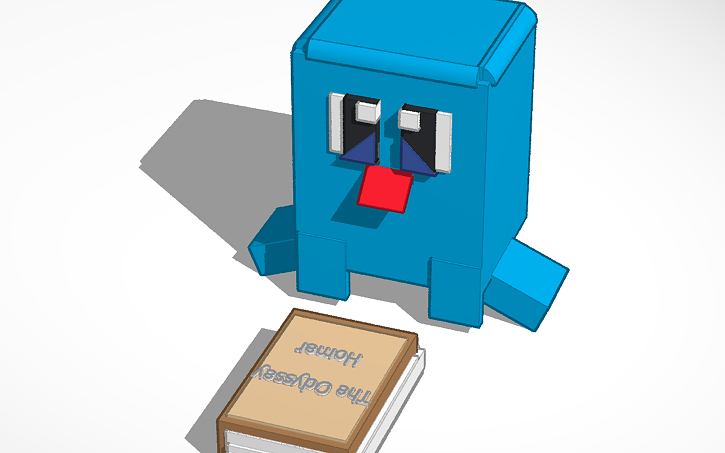 3D design cute blue thing | Tinkercad