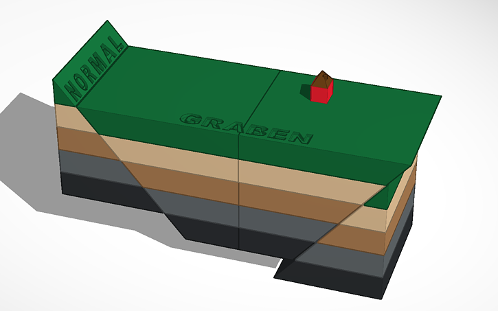 3D design Fault model - Tinkercad