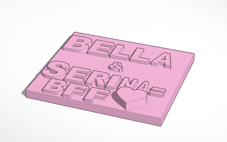 3D design Serina and my BEST FRIEND | Tinkercad
