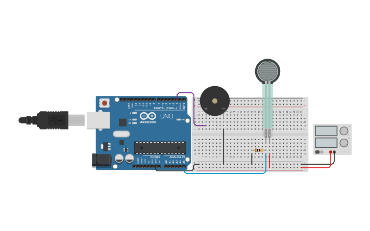 Circuit design Sensor de Força - Tinkercad