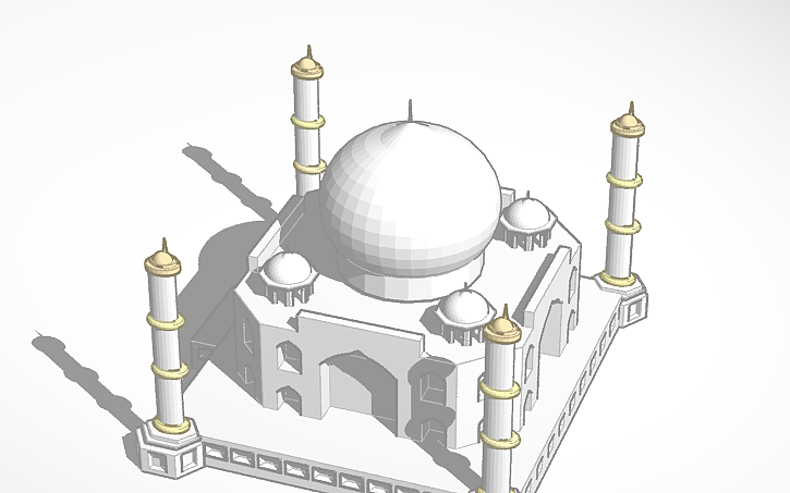 3D design Taj Mahal - Tinkercad