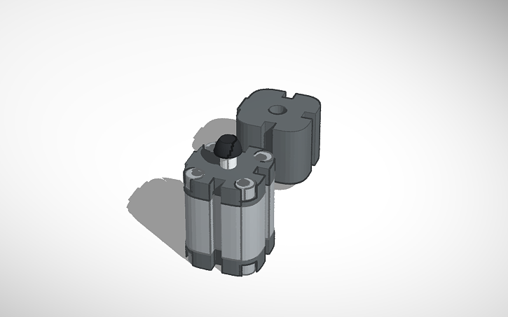3D design Compact Pneumatic Piston - Tinkercad