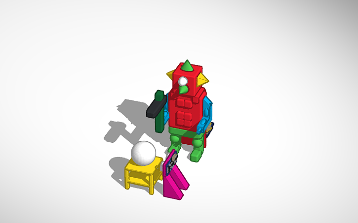 3D design Educational Robot - sg90 - HC 05 sensor - led - buzzer ...