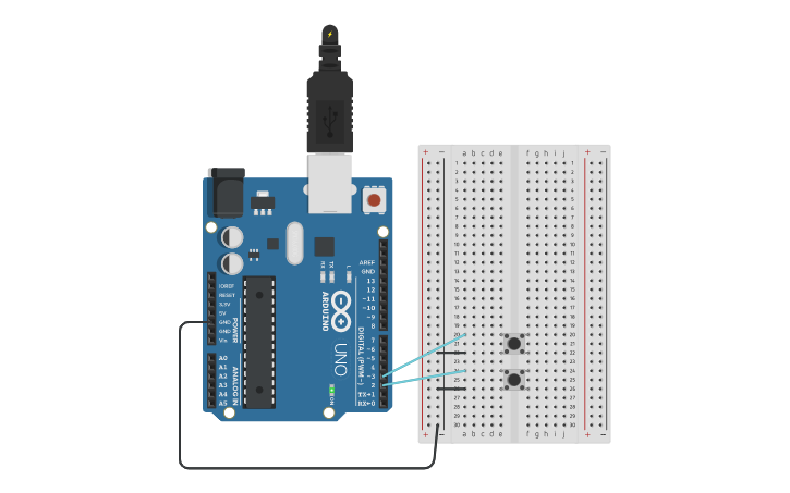 Circuit design Counting to 10 with Arduino Library | Tinkercad