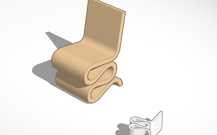 3D design Silla Wiggle Side. Frank Gehry | Tinkercad
