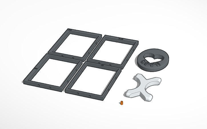 3D design Tic-Tac-Toe | Tinkercad