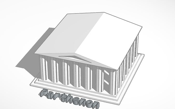 3D design Parthenon | Tinkercad