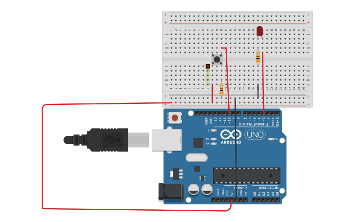 Circuit design Piscando led | Tinkercad