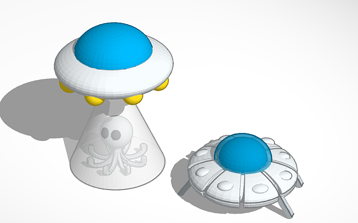 3D design UFO and the alien | Tinkercad