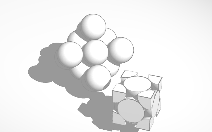 3d Design Cubic Geometry In Shperical Packing Tinkercad