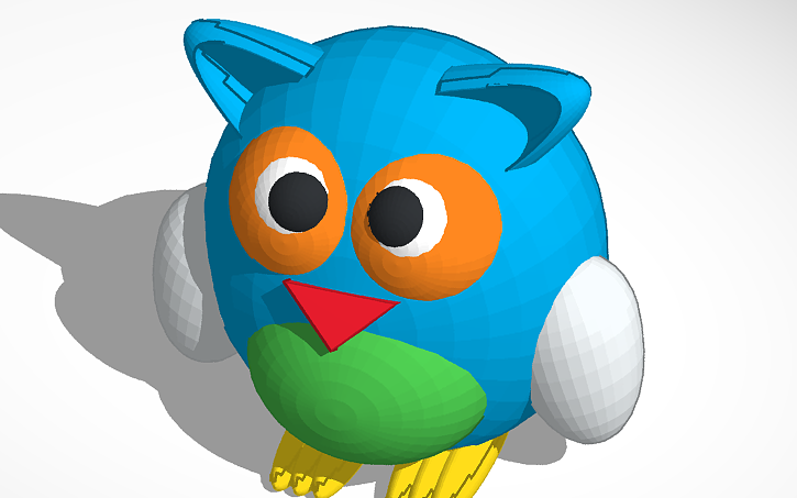3D design owl - Tinkercad
