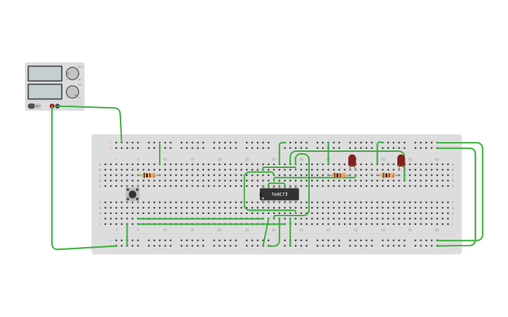 Circuit design JK Flip Flop - Tinkercad Circuit design JK Flip Flop - Tinkercad
