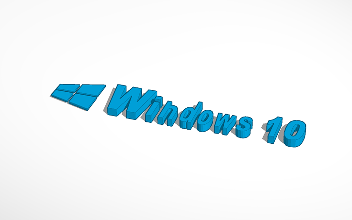 3D design Windows 10 logo by Wither - Tinkercad