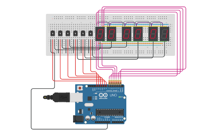 Circuit design Reloj - Tinkercad