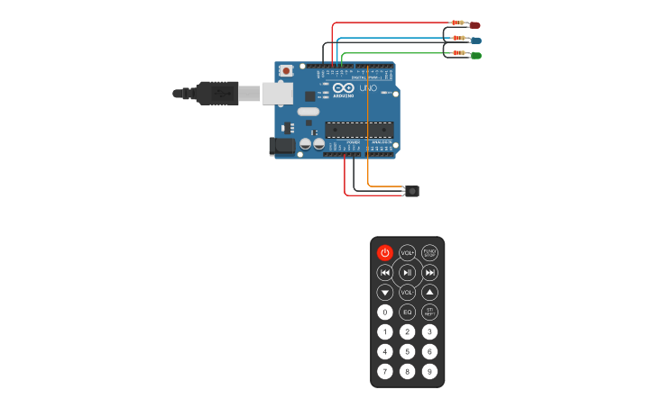 Circuit design Arduino IRremote Tutorial - Tinkercad