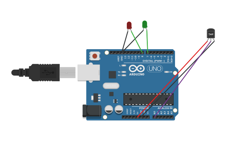 Circuit Design Automatic Room Temperature Controller Tinkercad