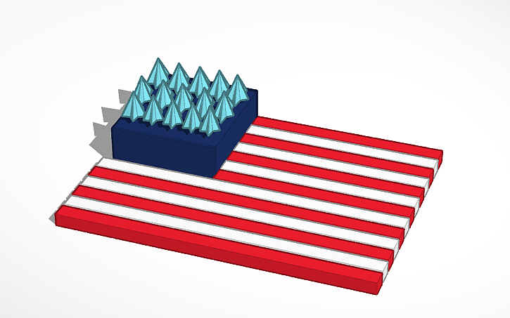 3D design dtech Ryder Bourke American flag | Tinkercad