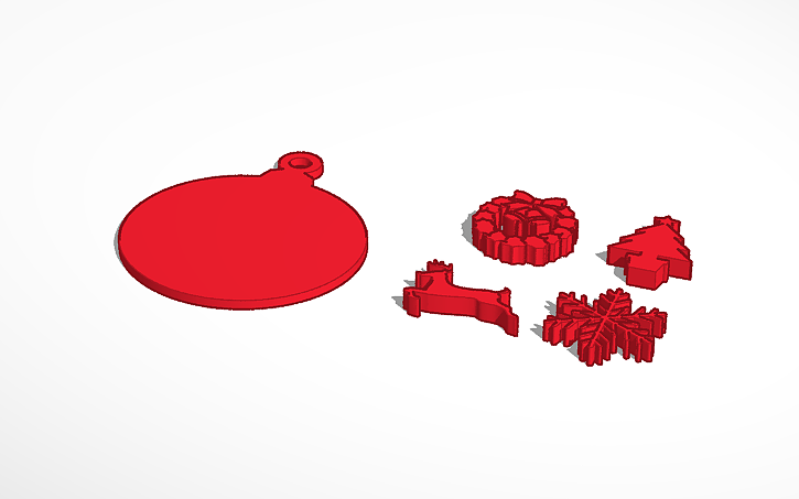 3D design Ornament Template - Tinkercad