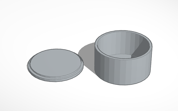 3D design Circle box - Tinkercad