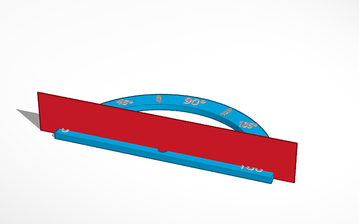3D design Protractor (with Guide) - Tinkercad