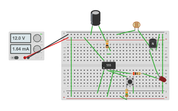 Circuit design sensor de luminosidade - Tinkercad