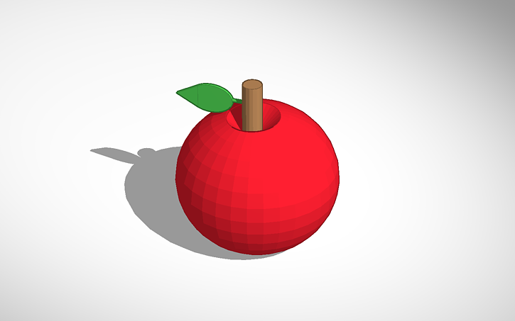 3D design apple - Tinkercad