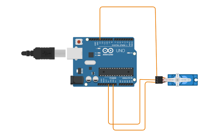 Circuit Design Servo Motor Arduino Tinkercad 0139