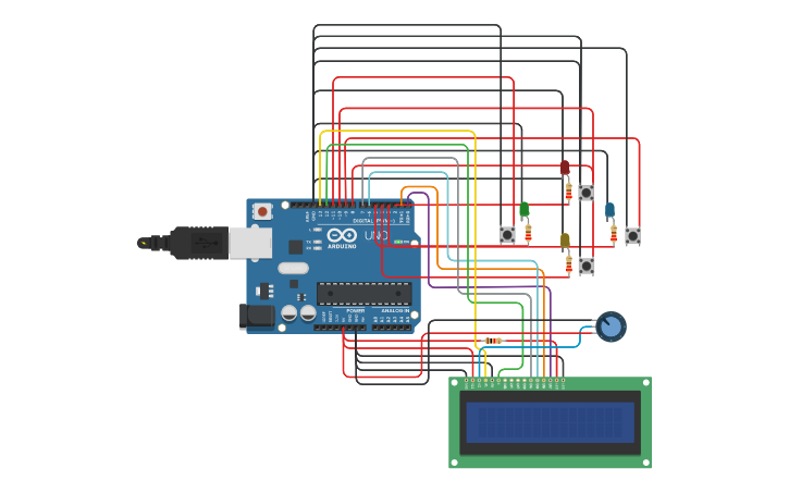 Circuit design SIMON | Tinkercad