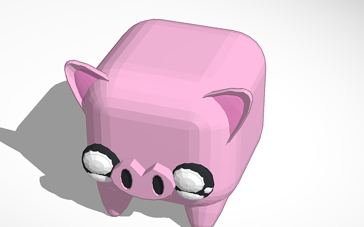 3D design Wendell the pig - Tinkercad