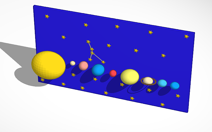 3D design sistema solar - Tinkercad