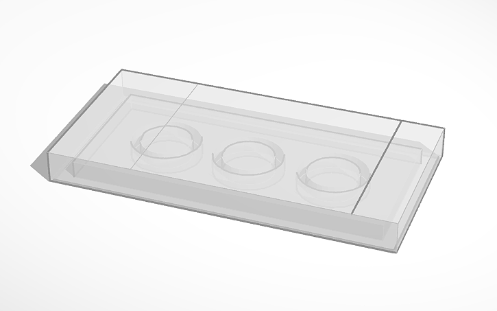 3D design Lego 2x4 Tile - Tinkercad