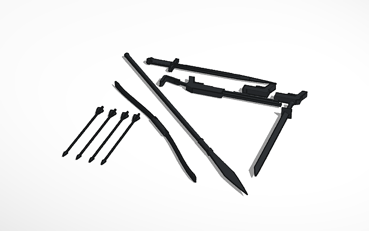 3D design weapons action figure - Tinkercad