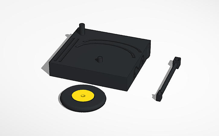 3D design Music player and CD - Tinkercad