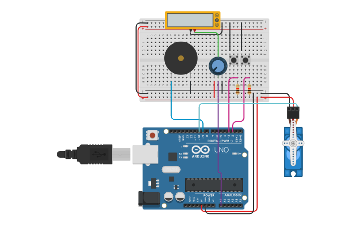 Circuit design Examen 2-Puntos extra - Tinkercad
